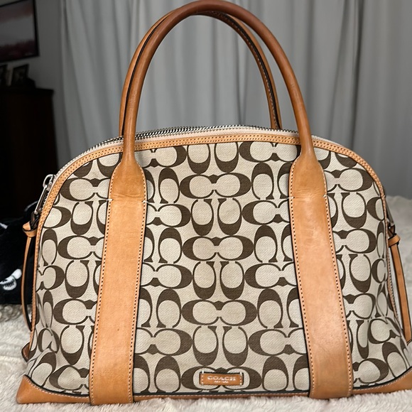 Coach | Bags | Vintage Coach Monogram Canvas Shoulder Bag | Poshmark